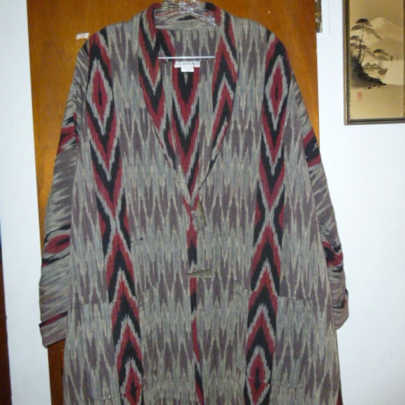 Laura Kiran | Jackets & Coats | Vintage Laurakiran Ikat Hand Woven Coat ...